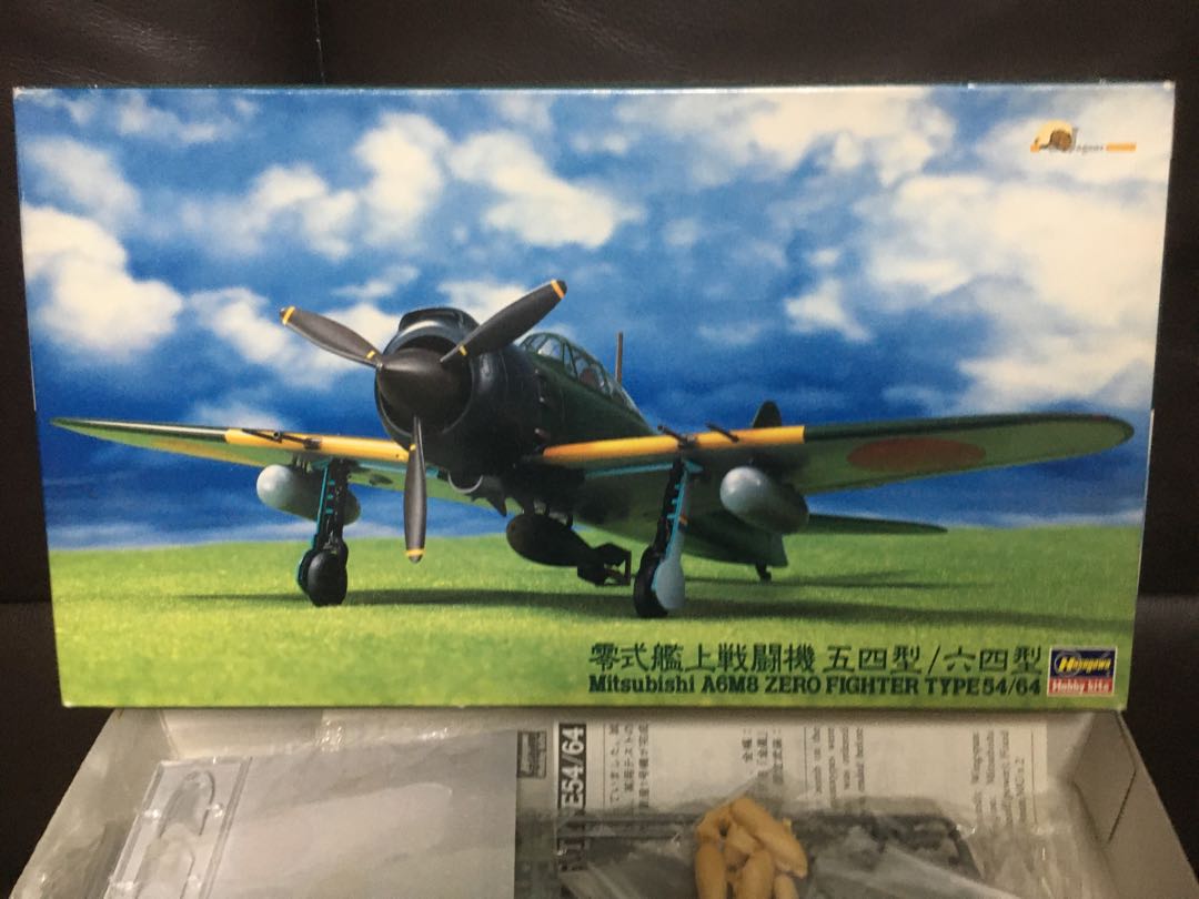 Hasegawa 1/48 Mitsubishi A6M8 Zero Type 54/64 特別版 附resin, 興趣及遊戲, 玩具 ...