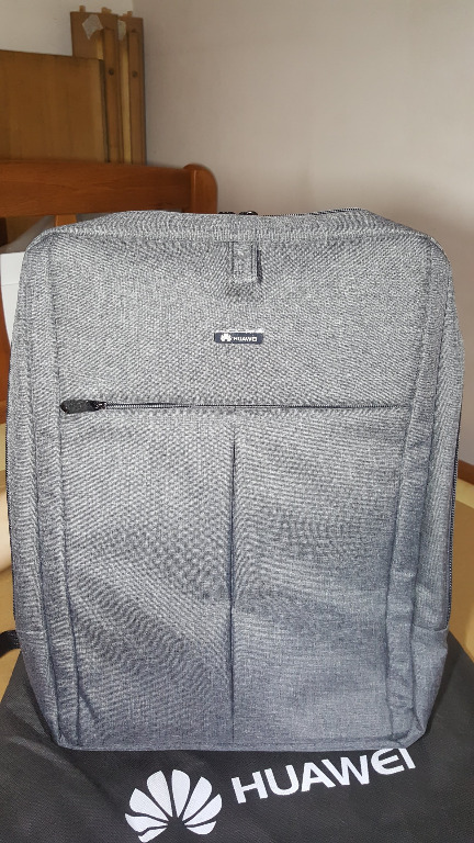 Huawei Grey Laptop Backpack, Luxury, Bags & Wallets on Carousell