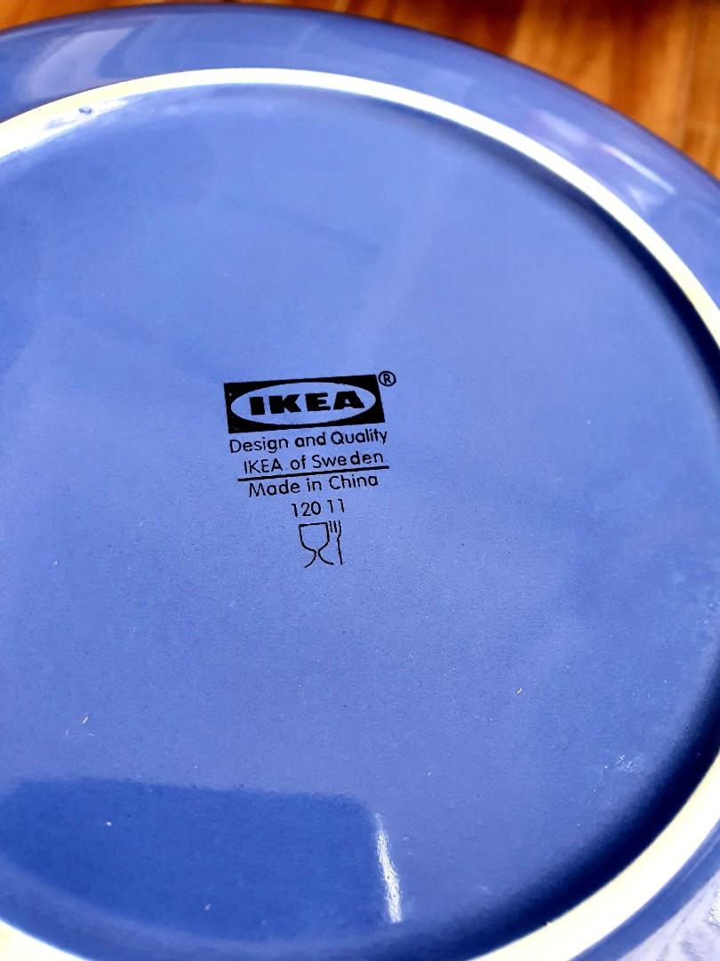 FREE IKEA Blue Plates (Small and Large), Furniture & Home Living ...