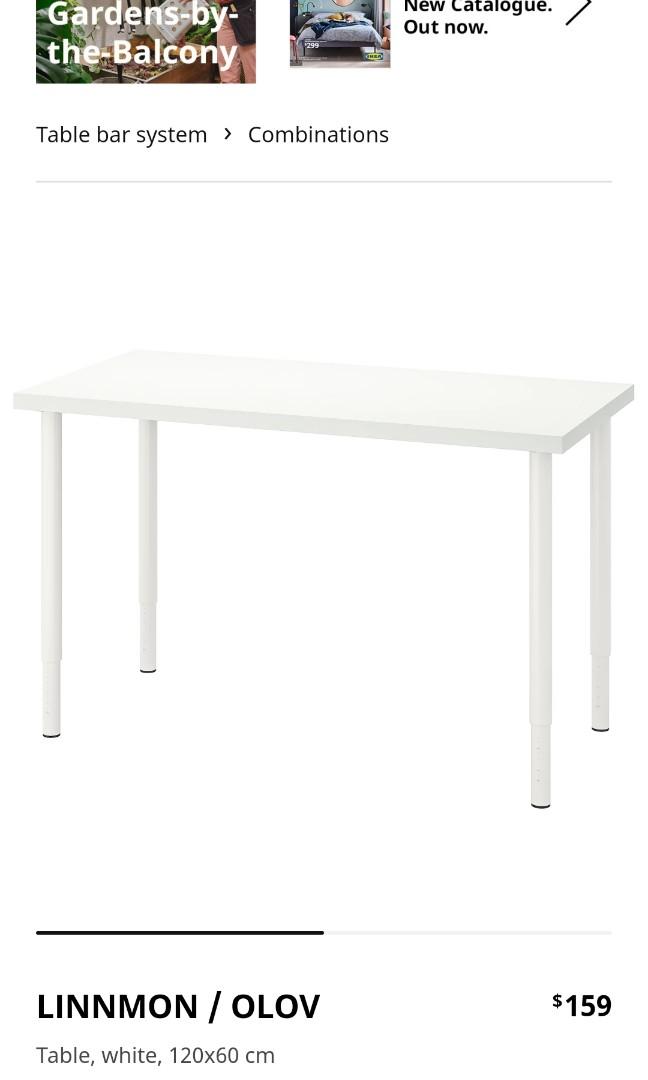 Ikea Linmon Table top and legs, Furniture & Home Living, Furniture ...