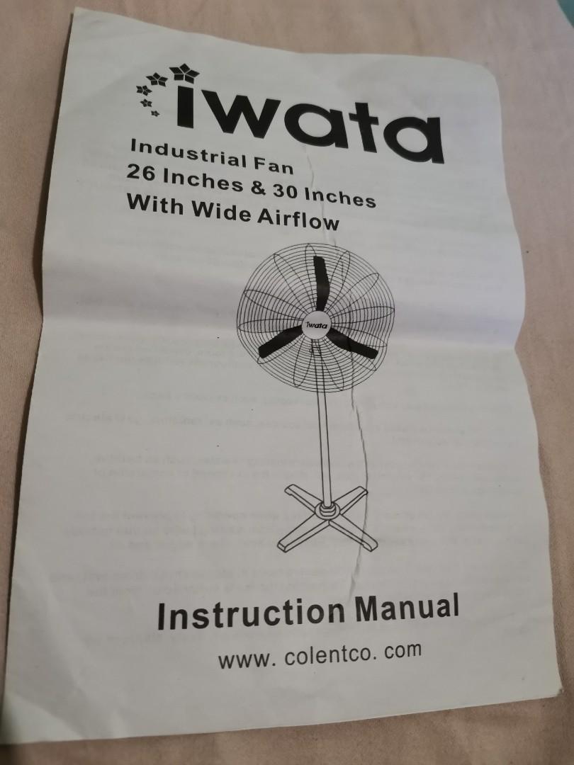 Iwata Industrial Fan, Furniture & Home Living, Lighting & Fans, Fans on ...