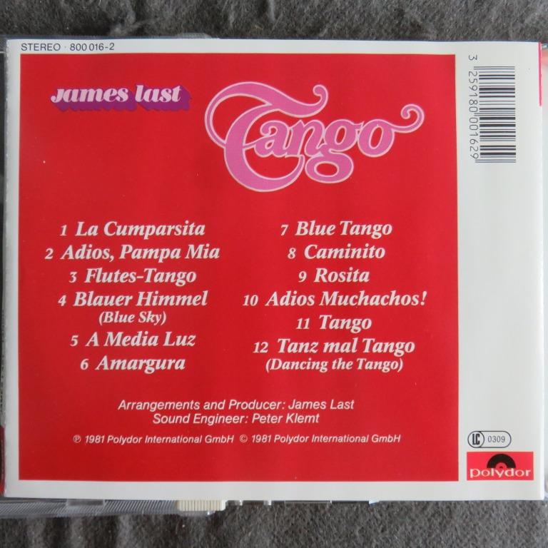 jAMES LAST - Tango 精選 CD (81年 PoLydor made in korea 銀圈版), 興趣及遊戲, 收藏品及 ...