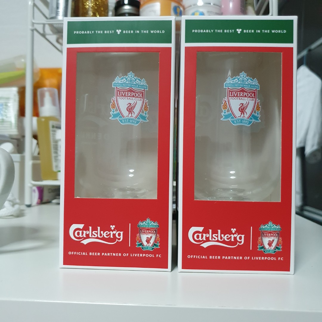 Liverpool carlsberg Beer Glass, Food & Drinks, Alcoholic Beverages on ...