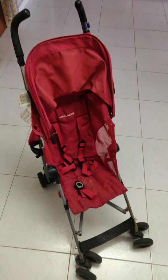 Maclaren stroller red, Babies & Kids, Going Out, Strollers on Carousell