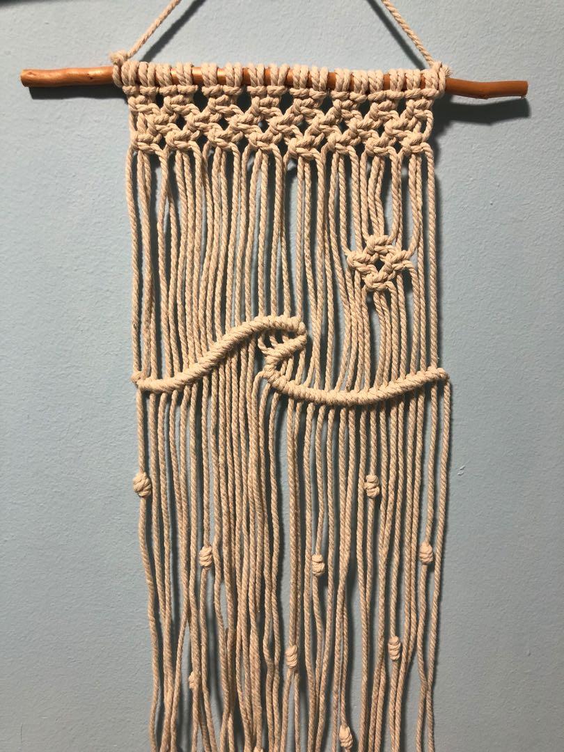 Macrame Wave Wall Hanging, Hobbies & Toys, Stationery & Craft, Handmade ...
