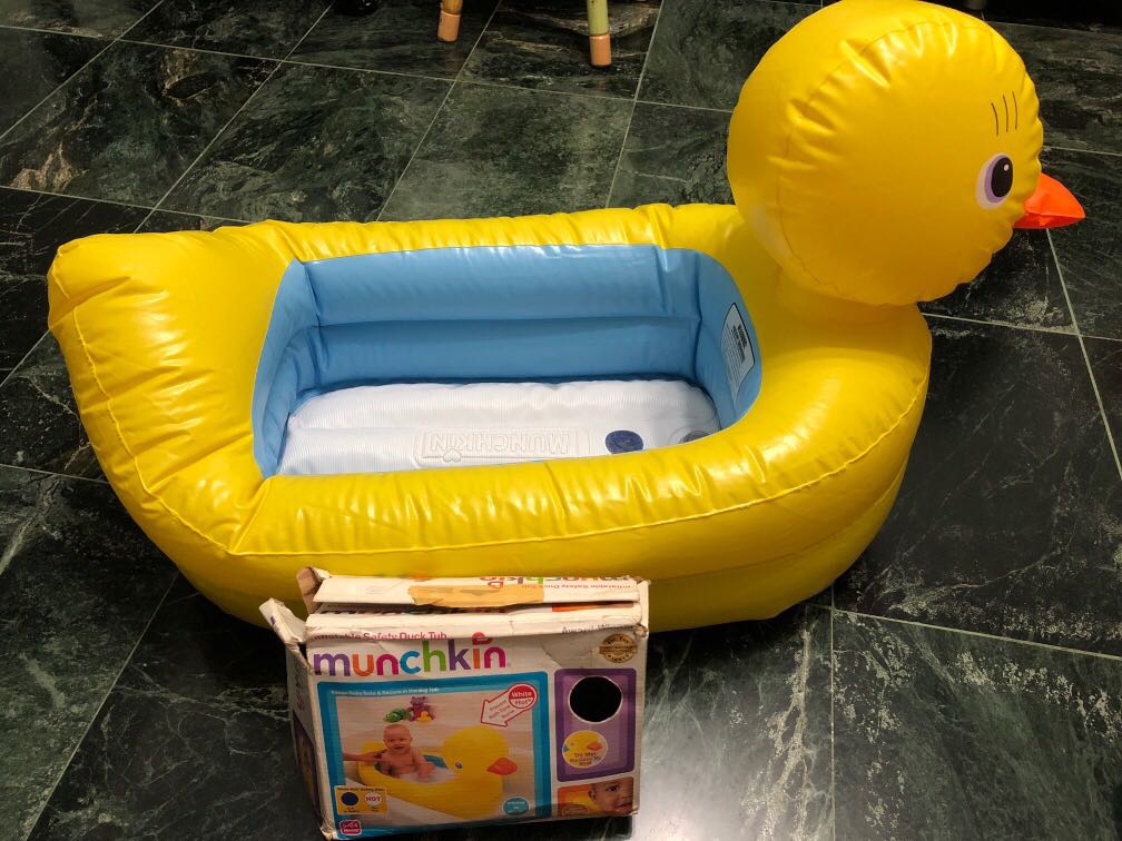 Munchkin Inflatable Rubber Duck Bath tub, Babies & Kids, Infant ...