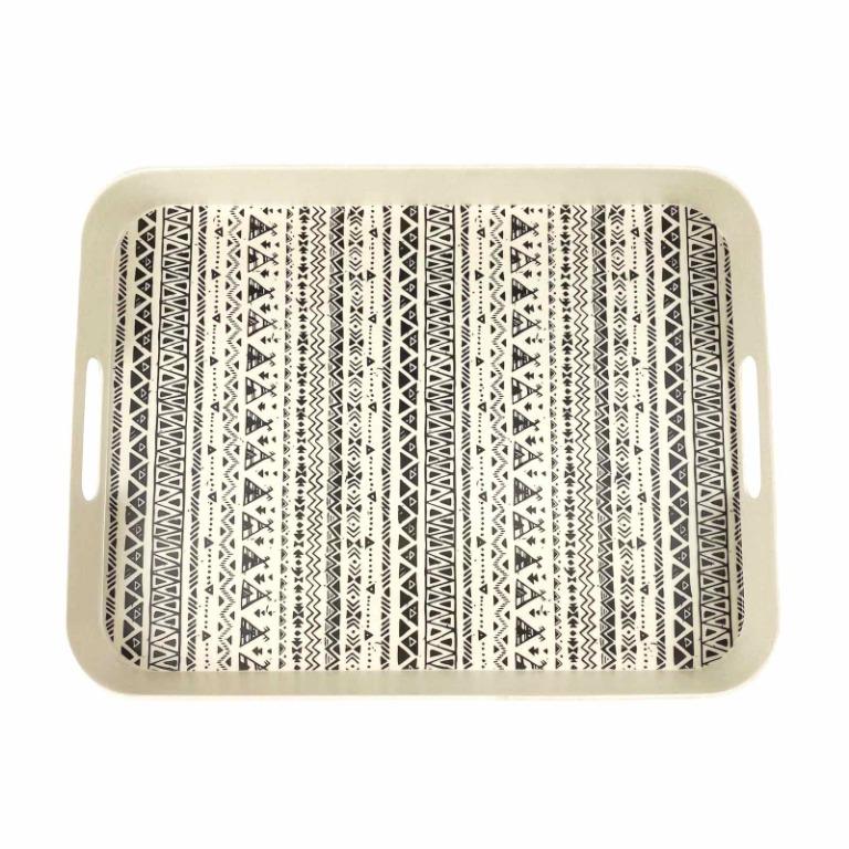 Natural Bamboo Fiber Serving Modern Tray, Furniture & Home Living, Home ...