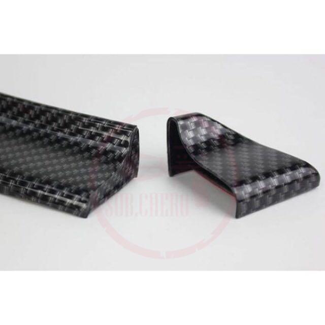 SC298 Spoiler Universal Carbon Rubber utility Wing Lip Ducktail Kereta ...