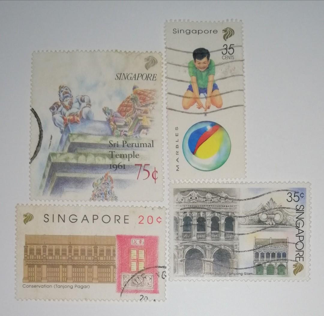SINGAPORE STAMPS (4 PCS RM10) A, Hobbies & Toys, Collectibles ...