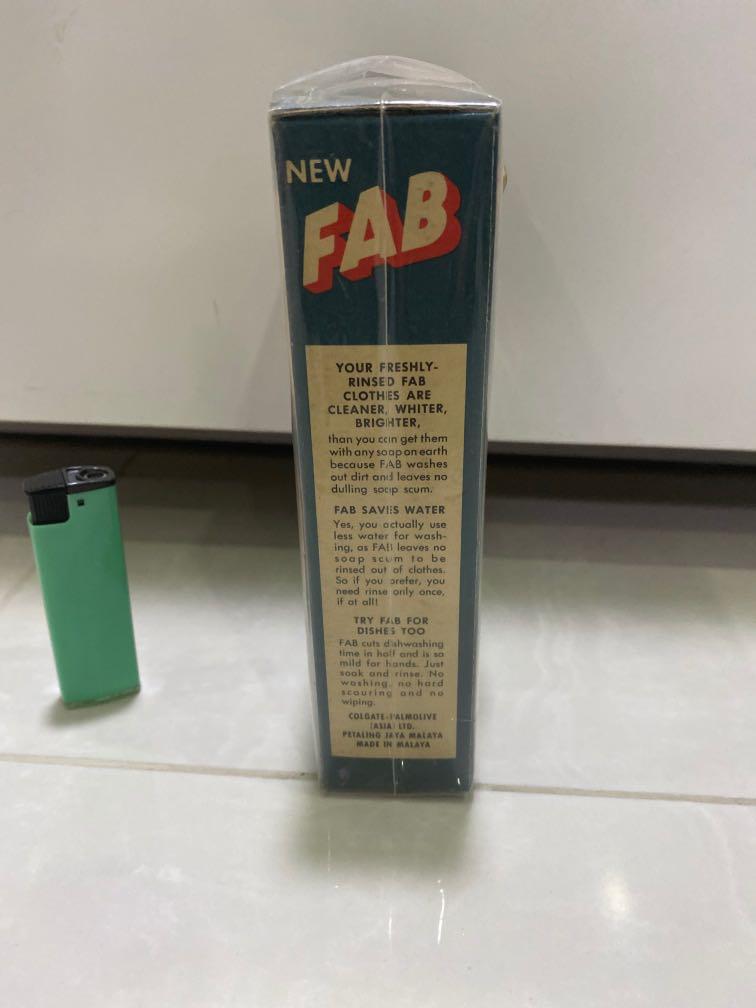 Vintage FAB empty detergent box, Food & Drinks, Alcoholic Beverages on ...