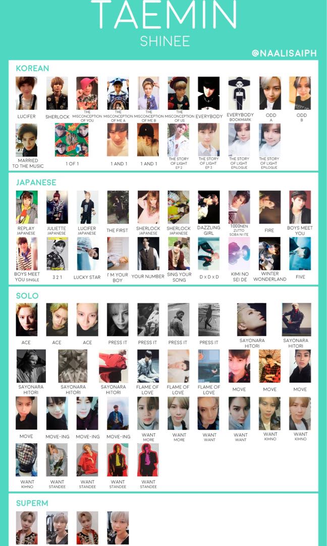 WTB Taemin Photocards, Hobbies & Toys, Memorabilia & Collectibles, K ...