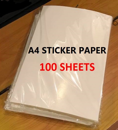 100 sheets A4 Sticker Paper Matte 80 gsm, Hobbies & Toys, Memorabilia ...