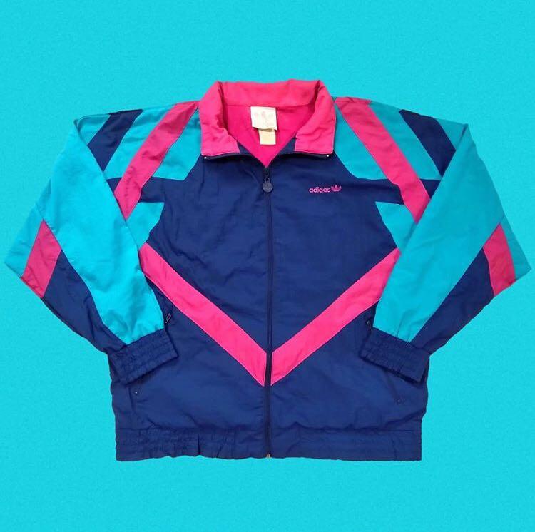 Adidas 90s Color Block Jacket Vintage, Men's Fashion, Activewear on ...