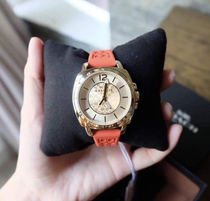 COACH Boyfriend Orange watch, Women's Fashion, Watches & Accessories ...