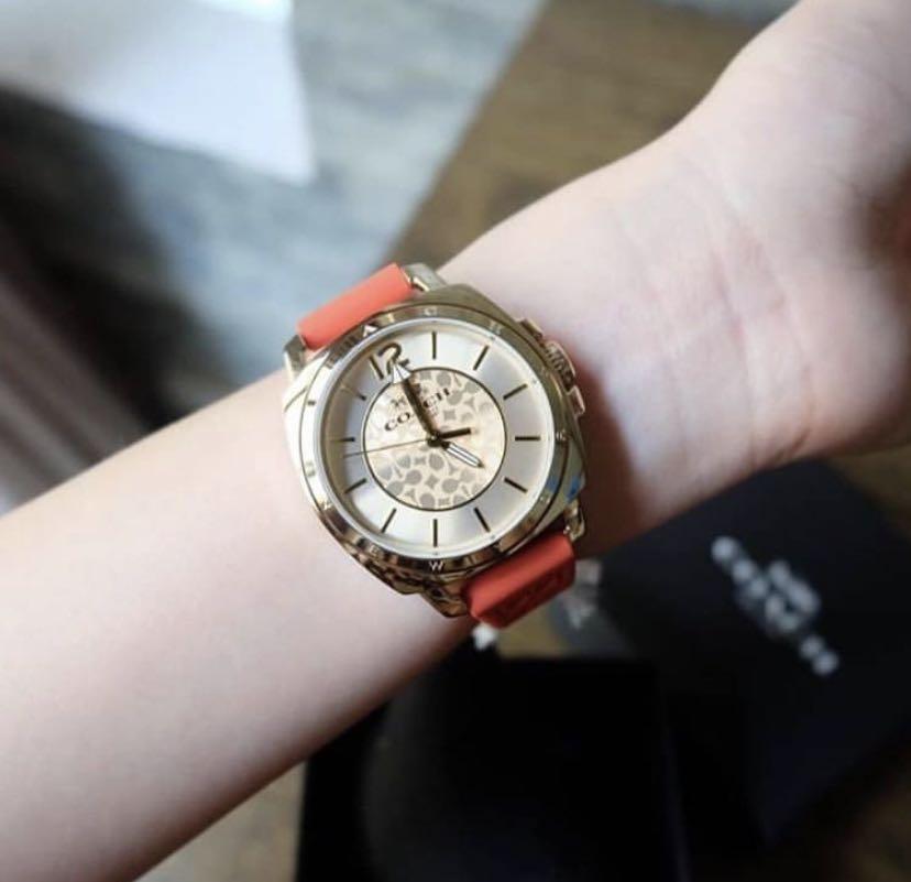 COACH Boyfriend Orange watch, Women's Fashion, Watches & Accessories ...
