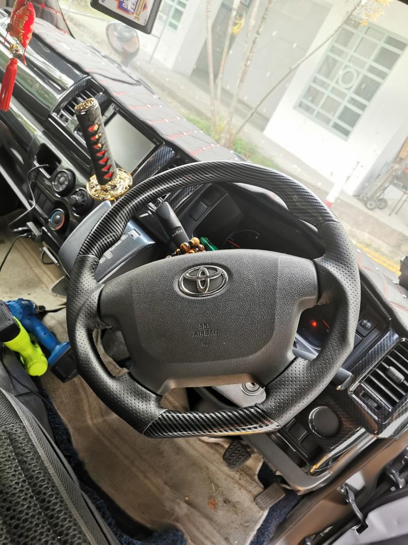 hiace steering wheel (gen 2) carbon fibre, Car Accessories, Accessories ...