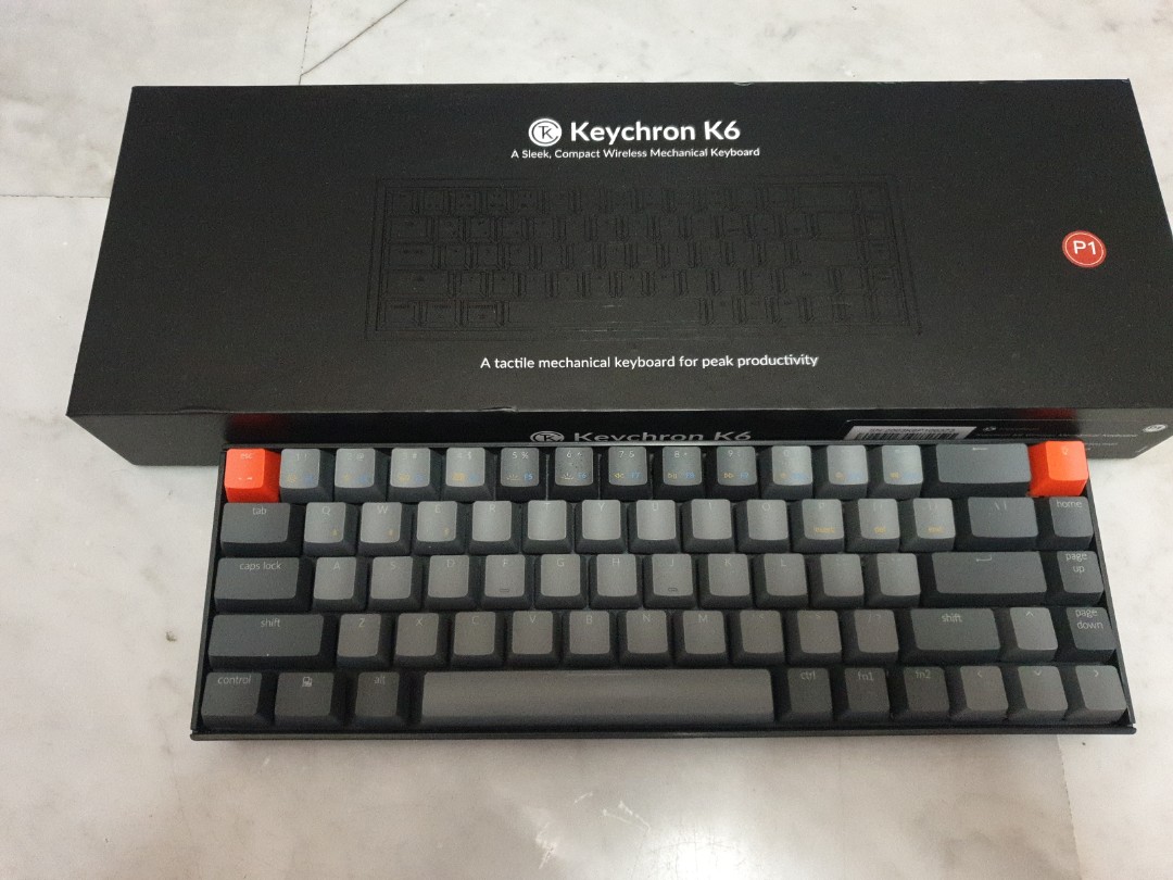 Keychron K6 [Plastic casing with RGB, Red linear switch], Computers ...