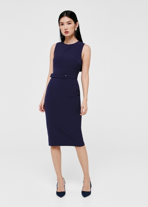 Love Bonito Paysle Belted Midi Dress, Women's Fashion, Dresses & Sets ...