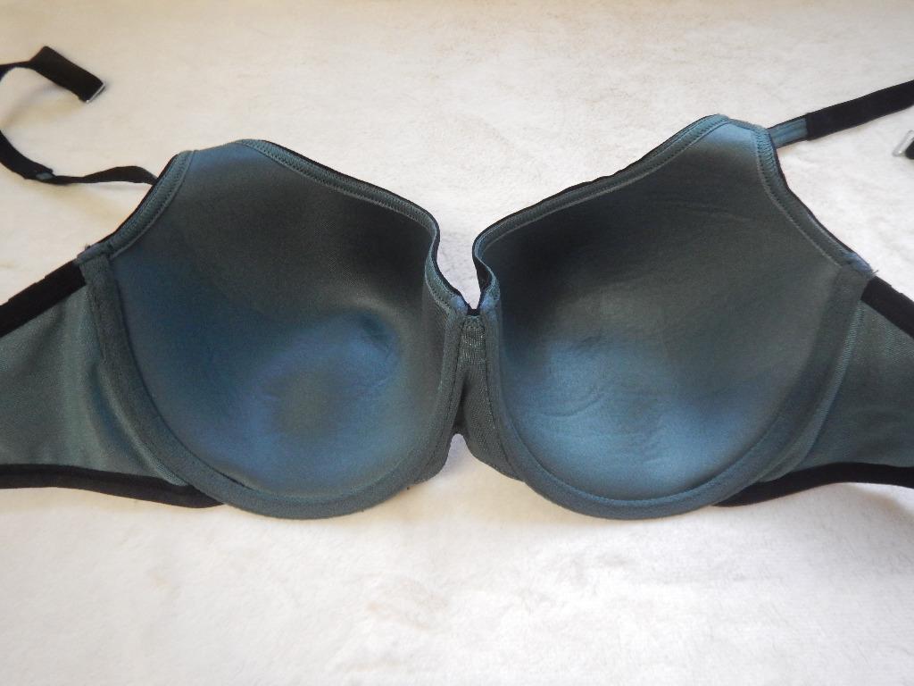 MY 大 BRA Size 70E/32DD深綠色~半拆式肩帶~隱形肩帶扣位~鋼圈~柔軟立體無縫罩杯~時款舒適性感胸圍 $59 (免郵費) 一 ...