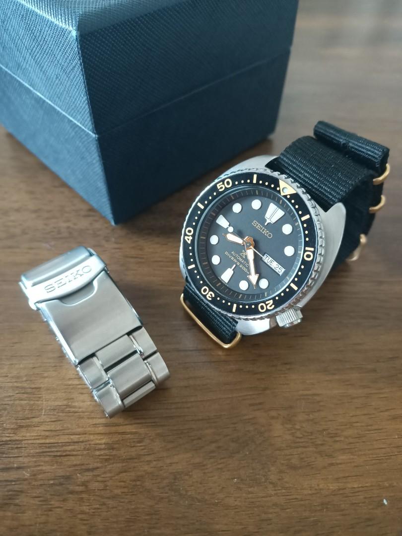 Seiko Prospex Turtle Gold & Black Men's Automatic 200m Stainless Steel ...