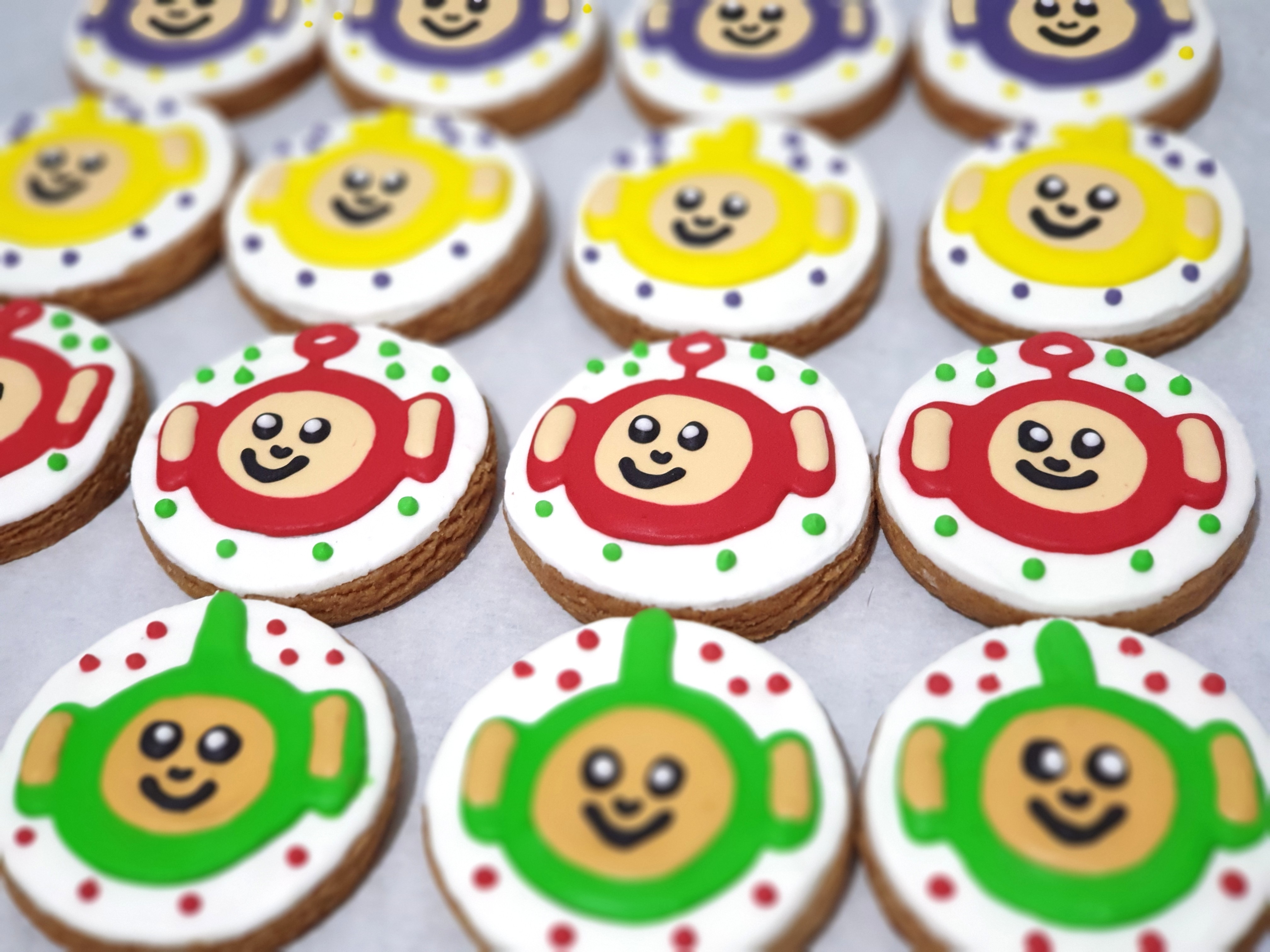 Teletubbies Sugar Cookies, Food & Drinks, Homemade Bakes on Carousell