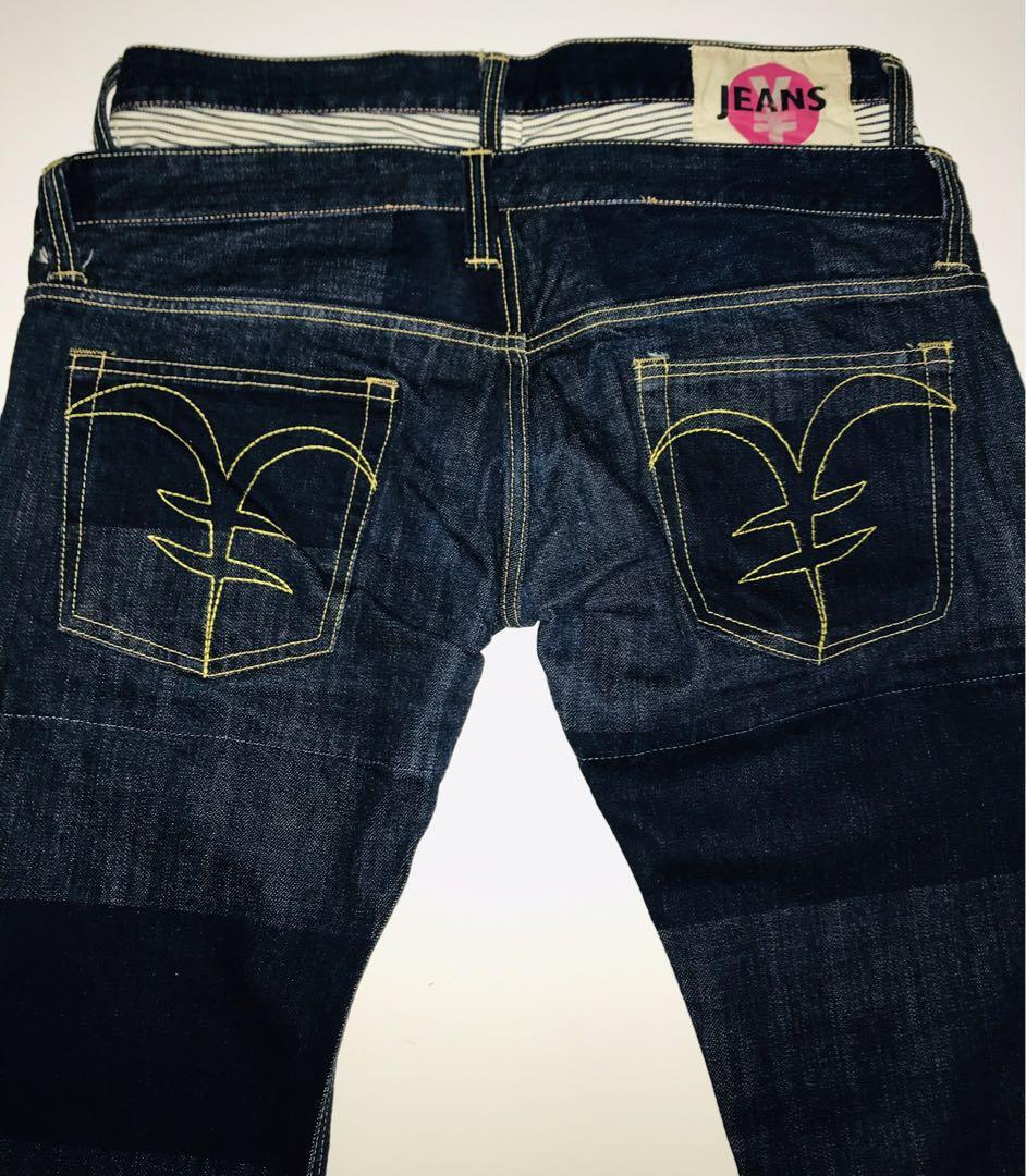 UNIQUE DESIGNER YEN BY JUNKO KOSHINO JEANS, Men's Fashion, Bottoms, Jeans on Carousell