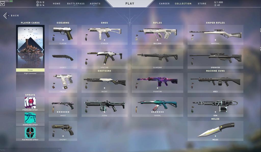 Valorant Account (Rare Skins)- Diamond 3, Video Gaming, Gaming ...