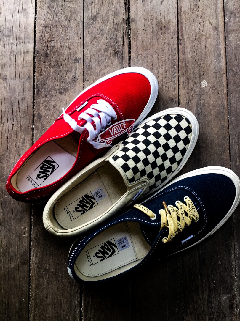 Vans vault red thru white,Vans vault oG classic slip on v1,vans vault ...