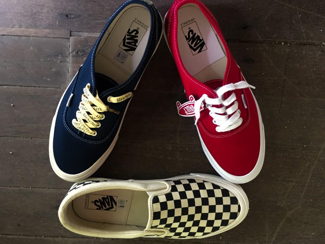 Vans vault red thru white,Vans vault oG classic slip on v1,vans vault ...