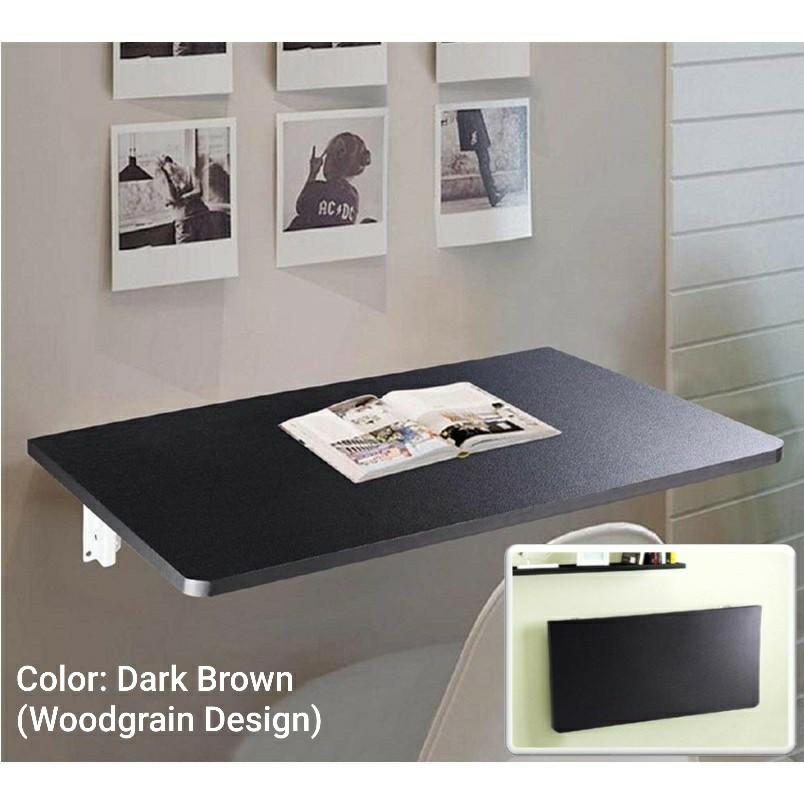 Wall Mounted Foldable Table Wood Folding Study Table Hanging Computer ...