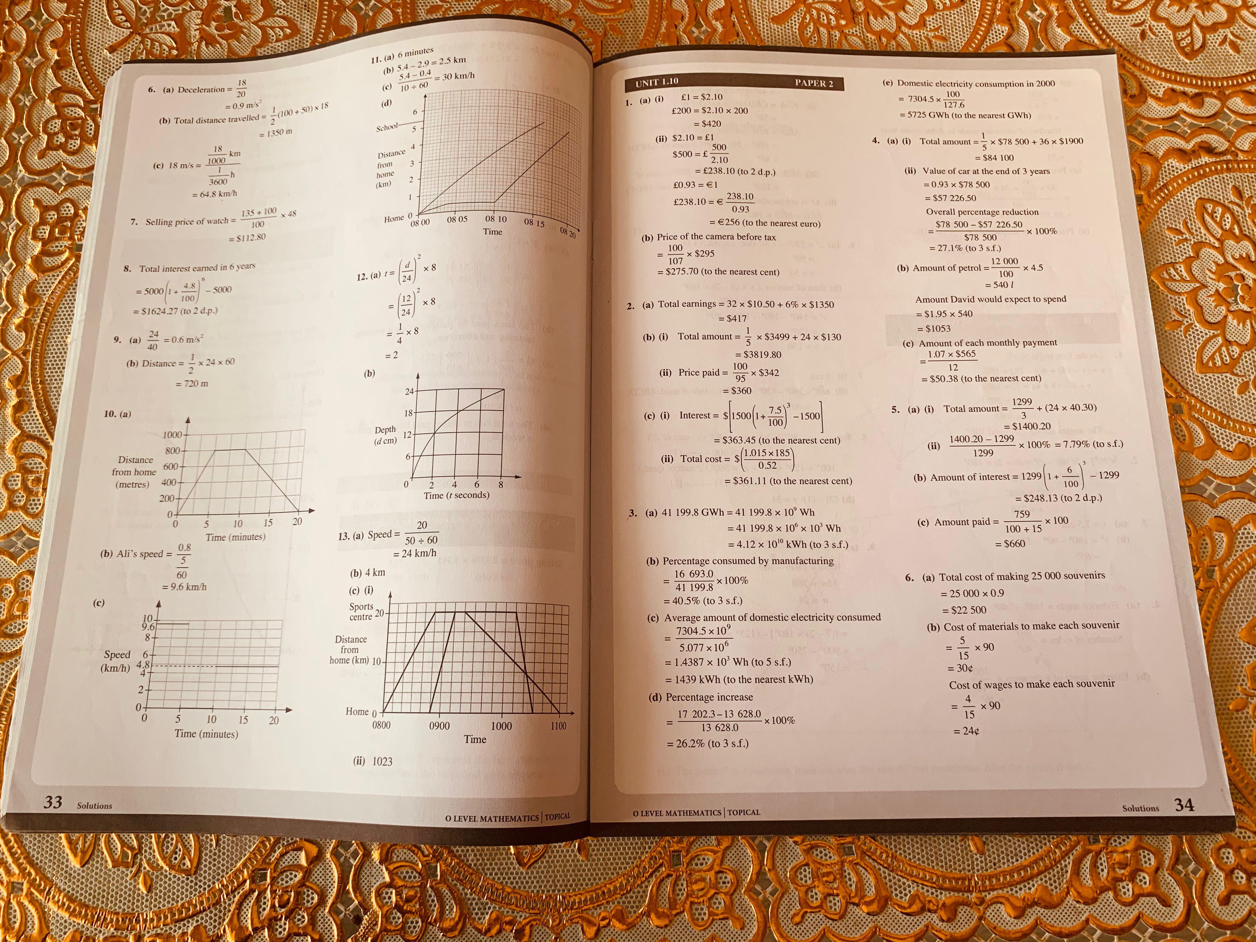 GCE O LEVEL Mathematics Topical Ten-Year-Series (2008-2017), Hobbies ...