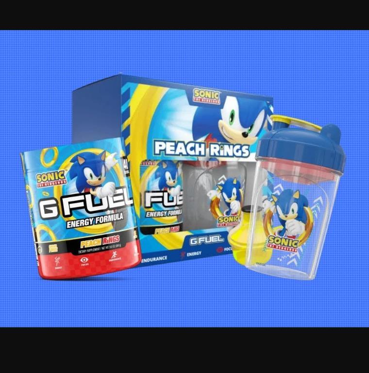 GFUEL / G FUEL Sonic Peach Rings Collectors Box, Health & Nutrition ...