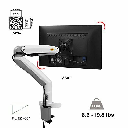 NB North Bayou F100A/ F100 WHITE Monitor Desk Mount Stand Full Motion ...