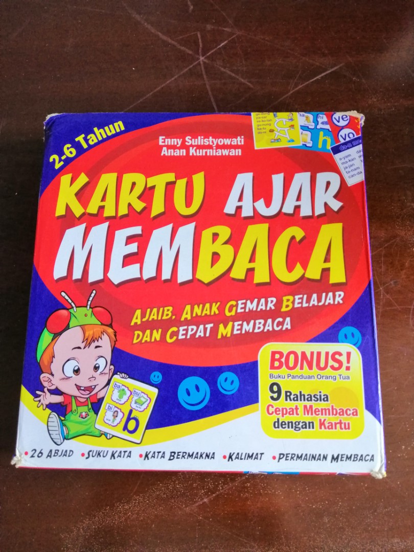 Kartu ajar membaca utk usia 2-6tahun, Buku & Alat Tulis, Buku di Carousell