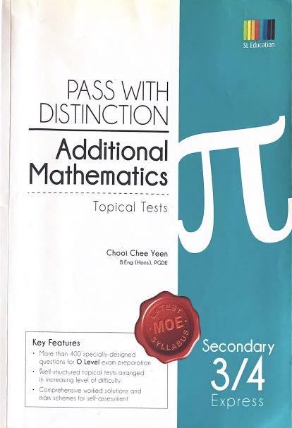 Pass with Distinction Additional Mathematics Assessment Book, Hobbies ...