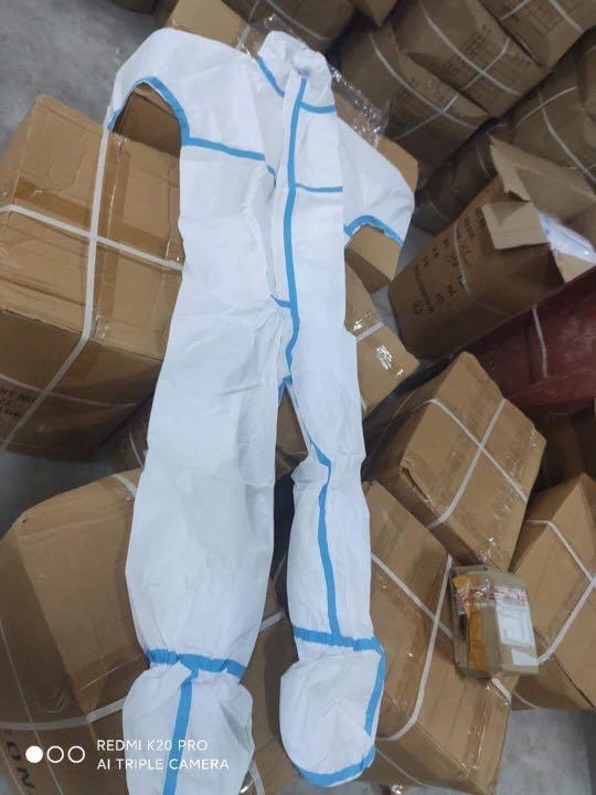 PPE lab gown shoe cover head cap, Beauty & Personal Care, Sanitary ...