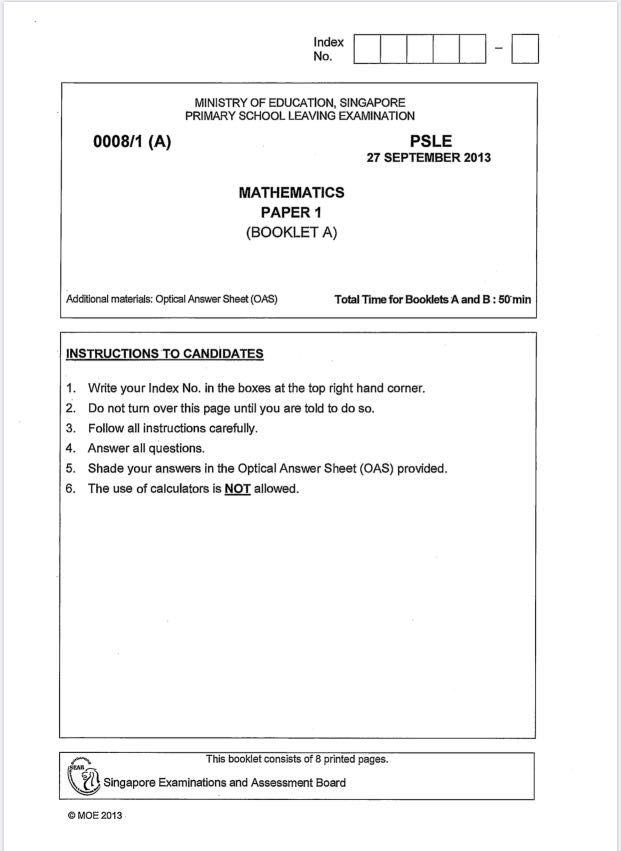 PSLE paper past year papers 2012|2013|2014|2015|2016|2017|2018|2019 ...