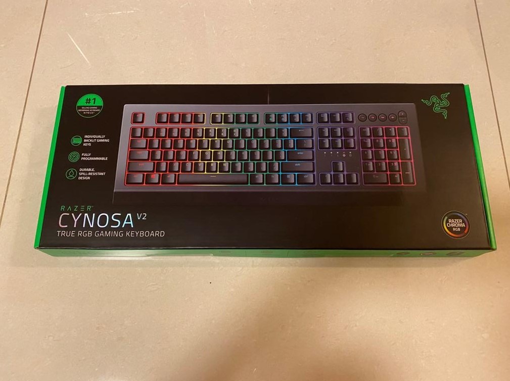 RAZER CYNOSA V2 True RGB Gaming Keyboard with RGB Chroma Lights ...