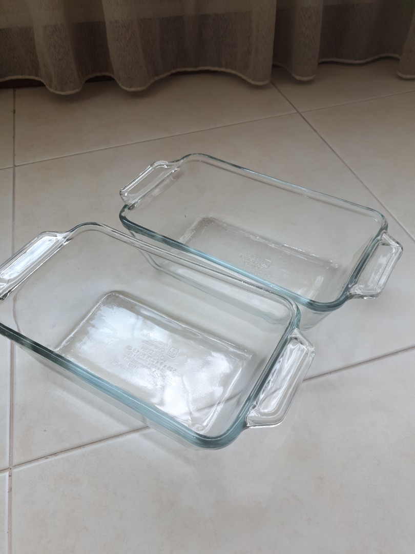 Rectangle glassware 2 pieces, Furniture & Home Living, Kitchenware ...
