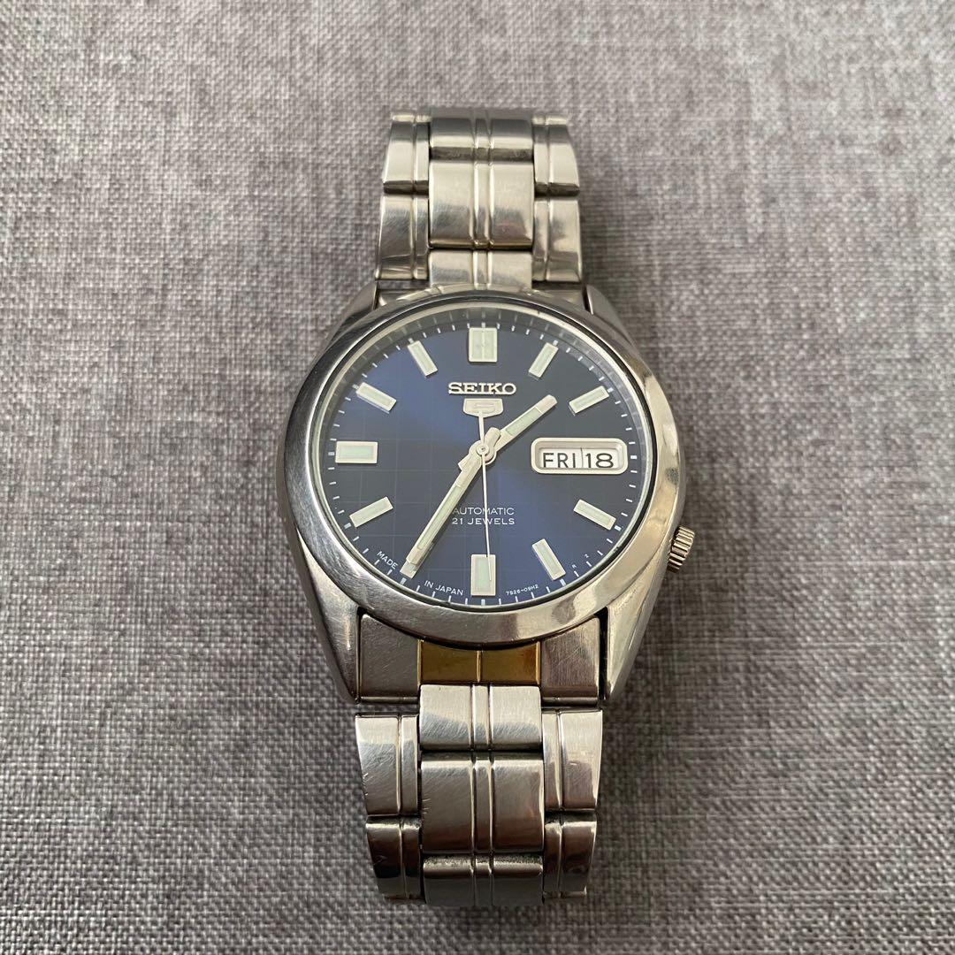 Seiko (Rare Blue Dial checkered pattern), Men's Fashion, Watches ...