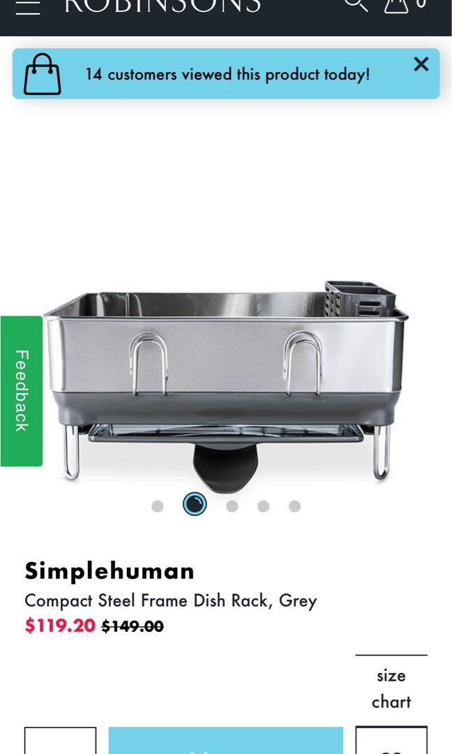 Simple human compact dish rack, Furniture & Home Living, Bathroom ...