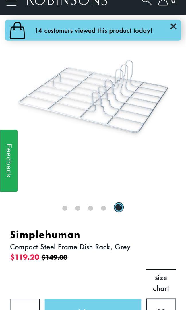Simple human compact dish rack, Furniture & Home Living, Bathroom ...