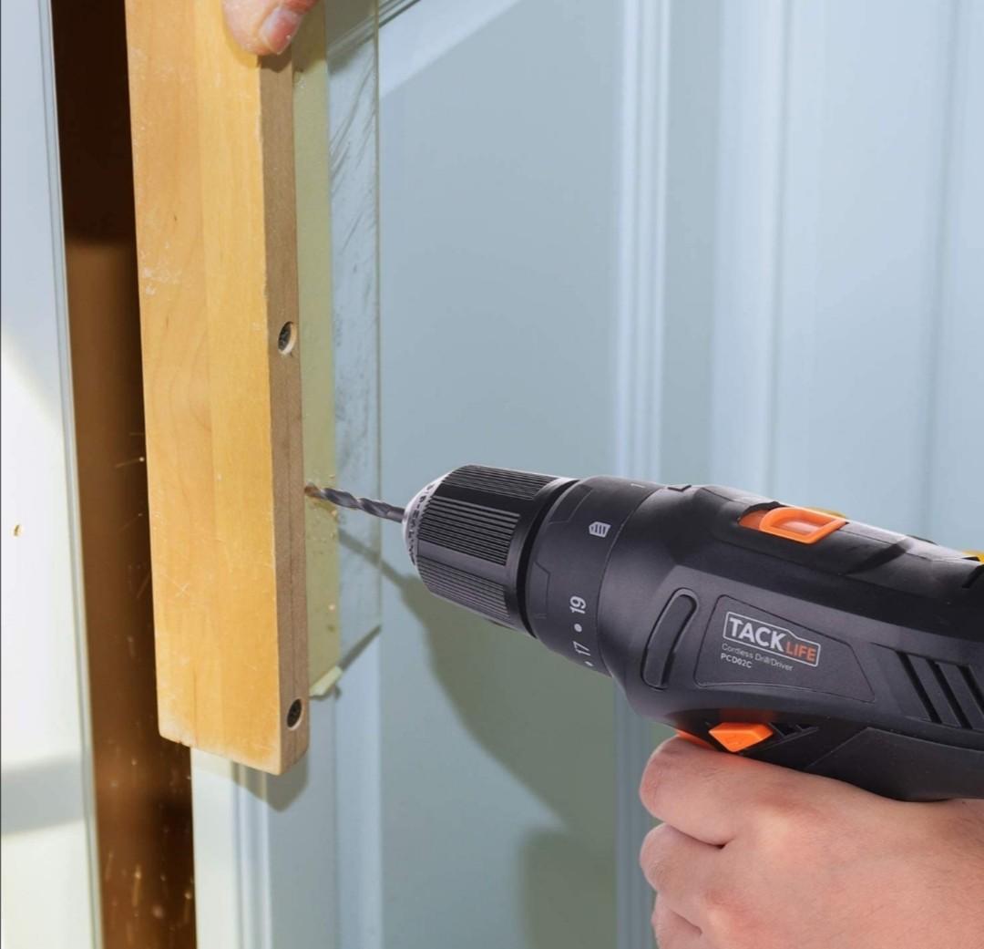 TACKLIFE 12V Cordless Drill Driver,3/8" Metal Chuck,2 Speeds Compact ...