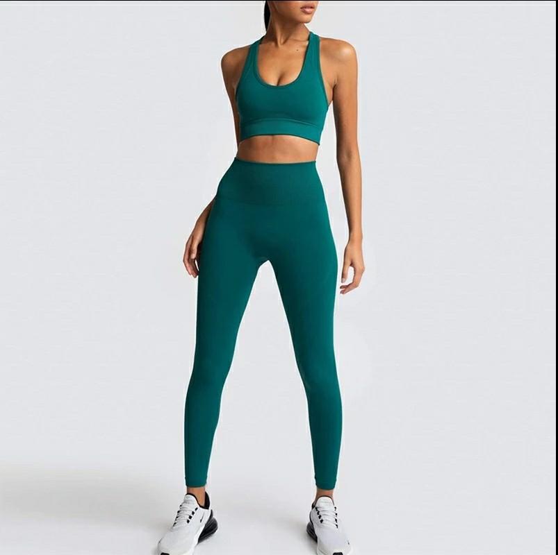 Yoga/Gym set - Emerald Green, Women's Fashion, Dresses & Sets, Sets or ...