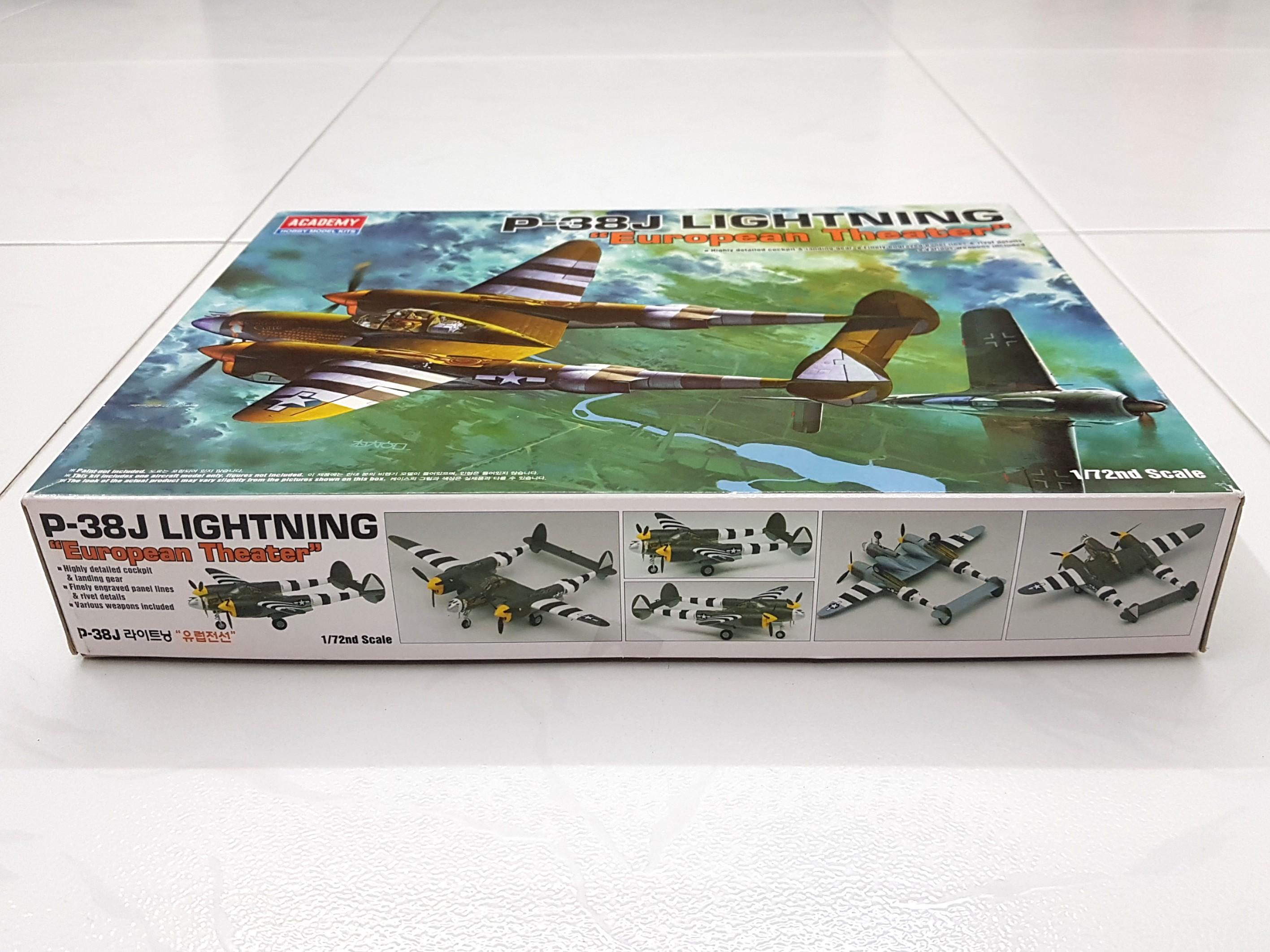 1/72 #12405 Academy USAF Fighter P-38J Lightning "European Theatre" c/w ...