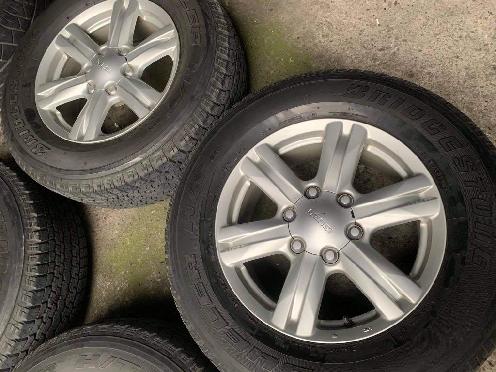 17" Isuzu MUX mags used 6Holes pcd 139 with 255-65-r17 Bridgestone ...