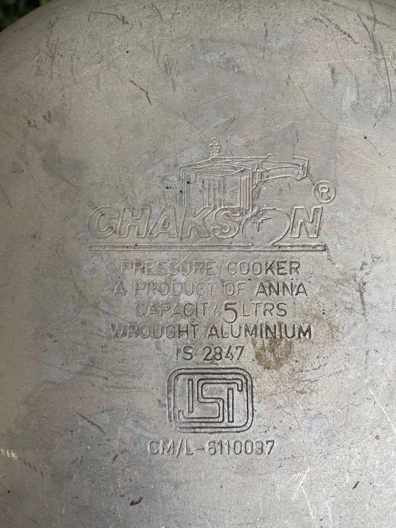 Anna Aluminium Chakson's Aluminium Pressure Cooker, 5 L, TV & Home ...