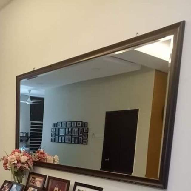 Big Mirror /Cermin Besar / Cermin Deco / Cermin Viral, Furniture & Home ...