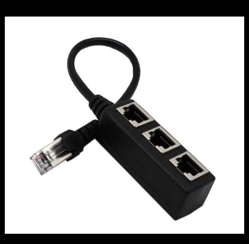 DOONJIEY RJ45 Network 1 to 3 Port Ethernet Adapter Splitter RJ45 Male ...