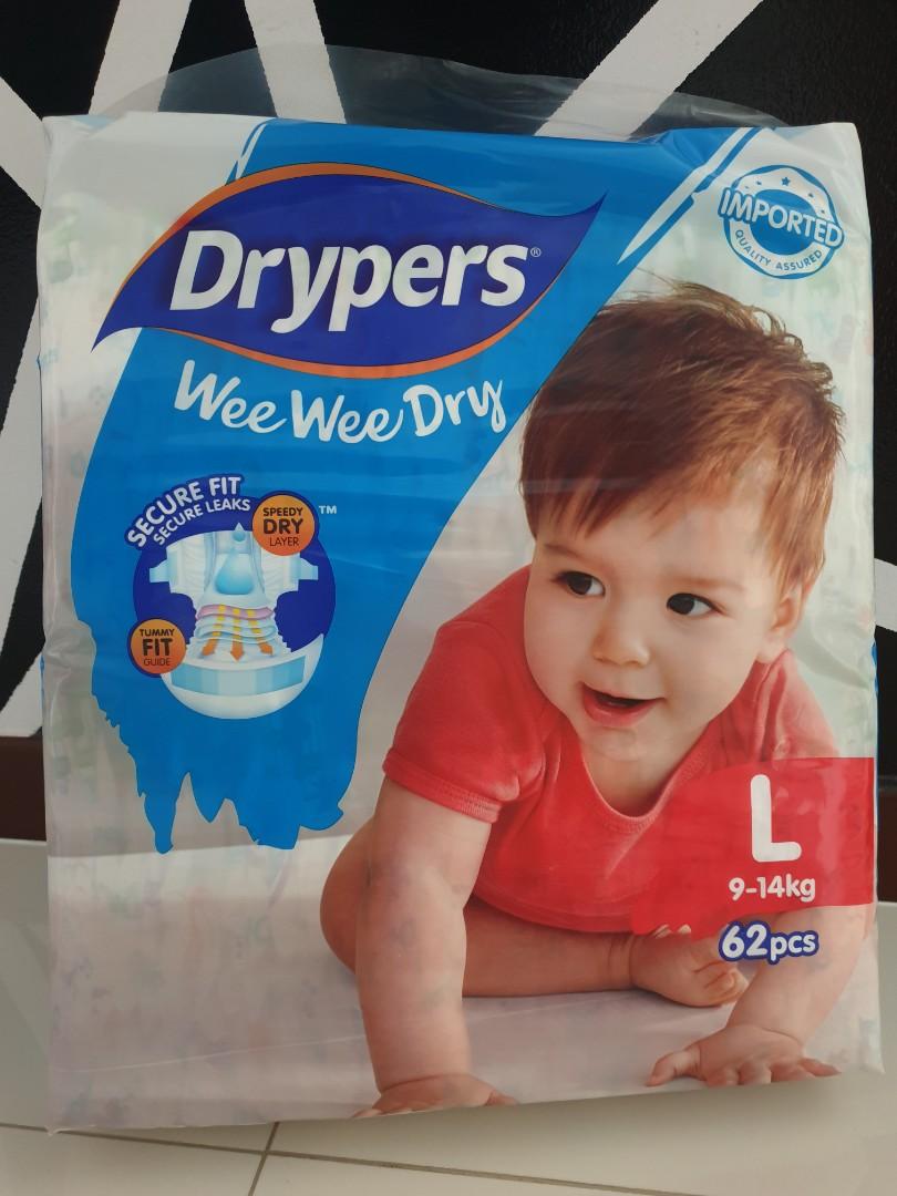 Drypers L tape diapers, Babies & Kids, Bathing & Changing, Diapers ...